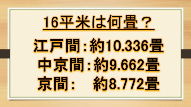 16平米（16m2）は何畳で何坪でどのくらい？16畳は何平米？16平方メートルとの関係は？｜おでかけラボ